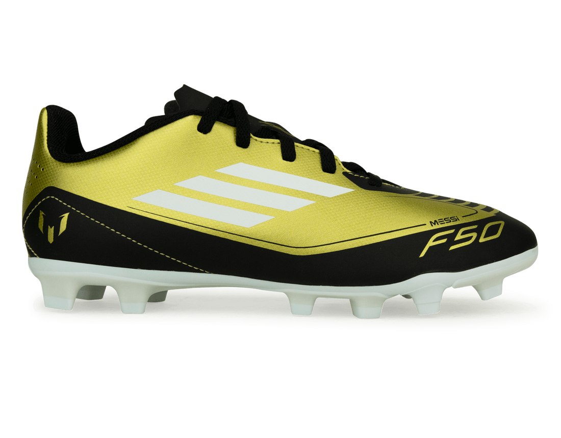 adidas Kids F50 Messi Club FxG Gold/White/Black – Azteca Soccer