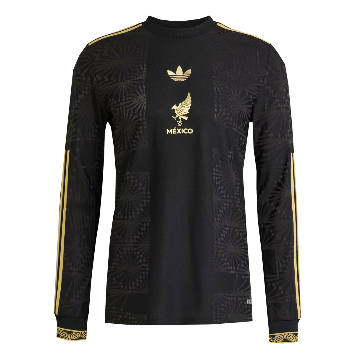 adidas Men's Mexico Gold 2025/26 Long Sleeve Jersey Black/Gold – Azteca ...