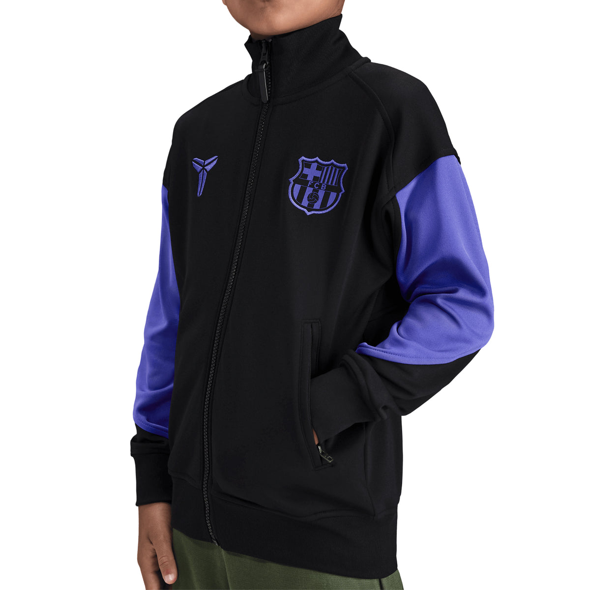 Nike Kids FC Barcelona Academy Pro Away Kobe Anthem Jacket Black/Persi ...