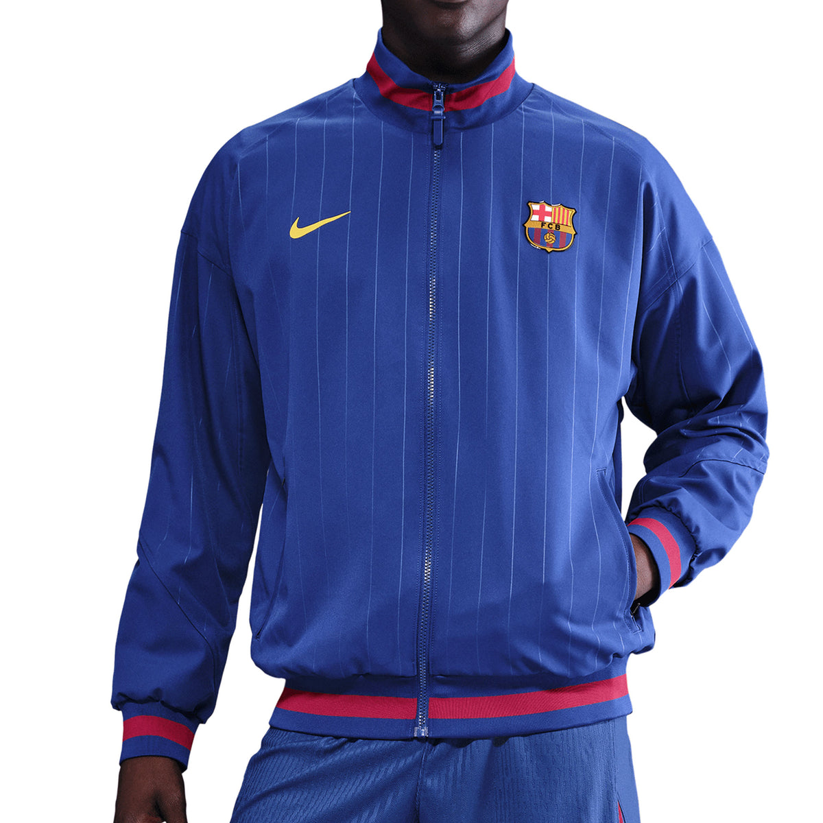 Nike Men's FC Barcelona Strike Anthem Full-Zip Jacket Royal Blue ...