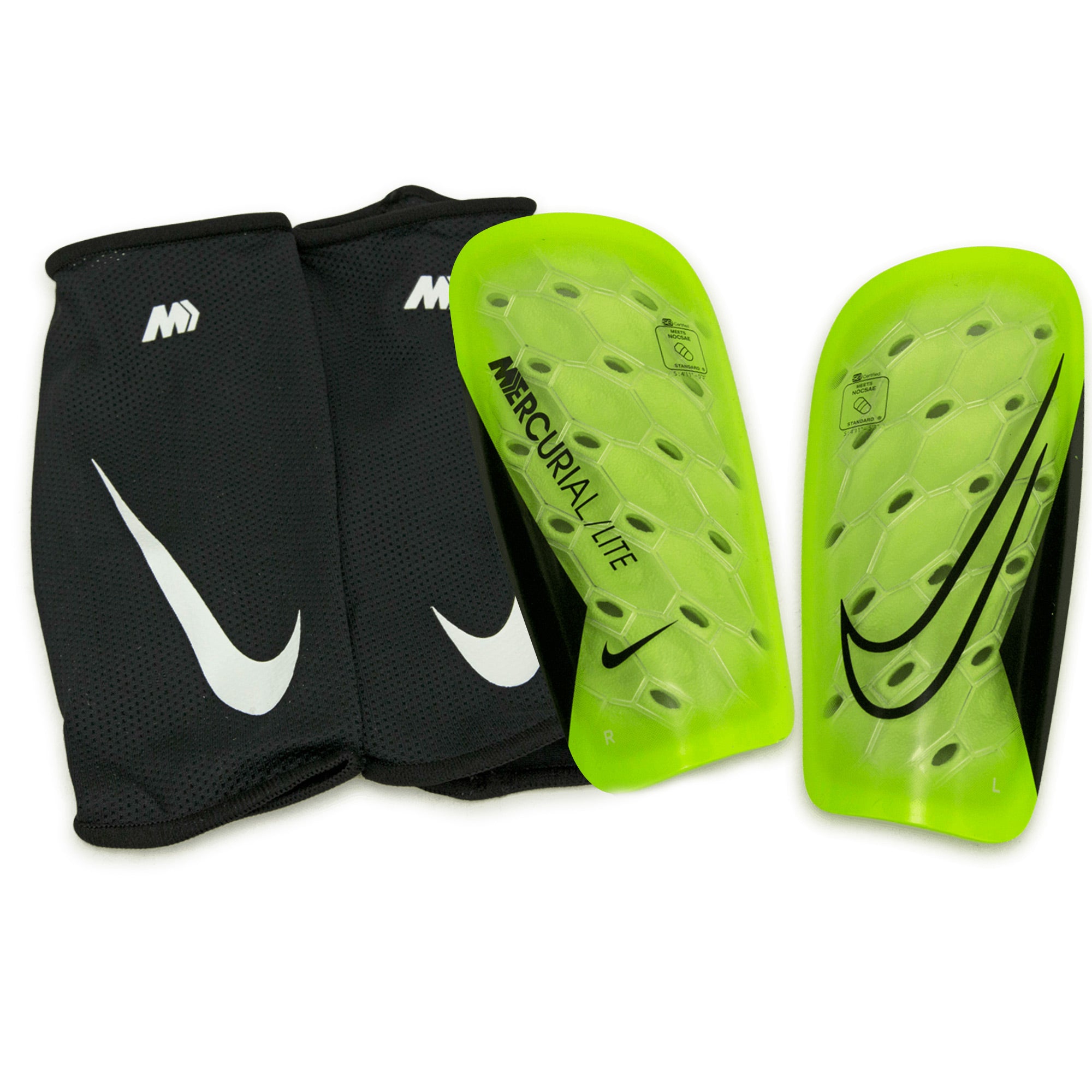 Nike Mercurial Lite Shin Guards Volt/Black – Azteca Soccer