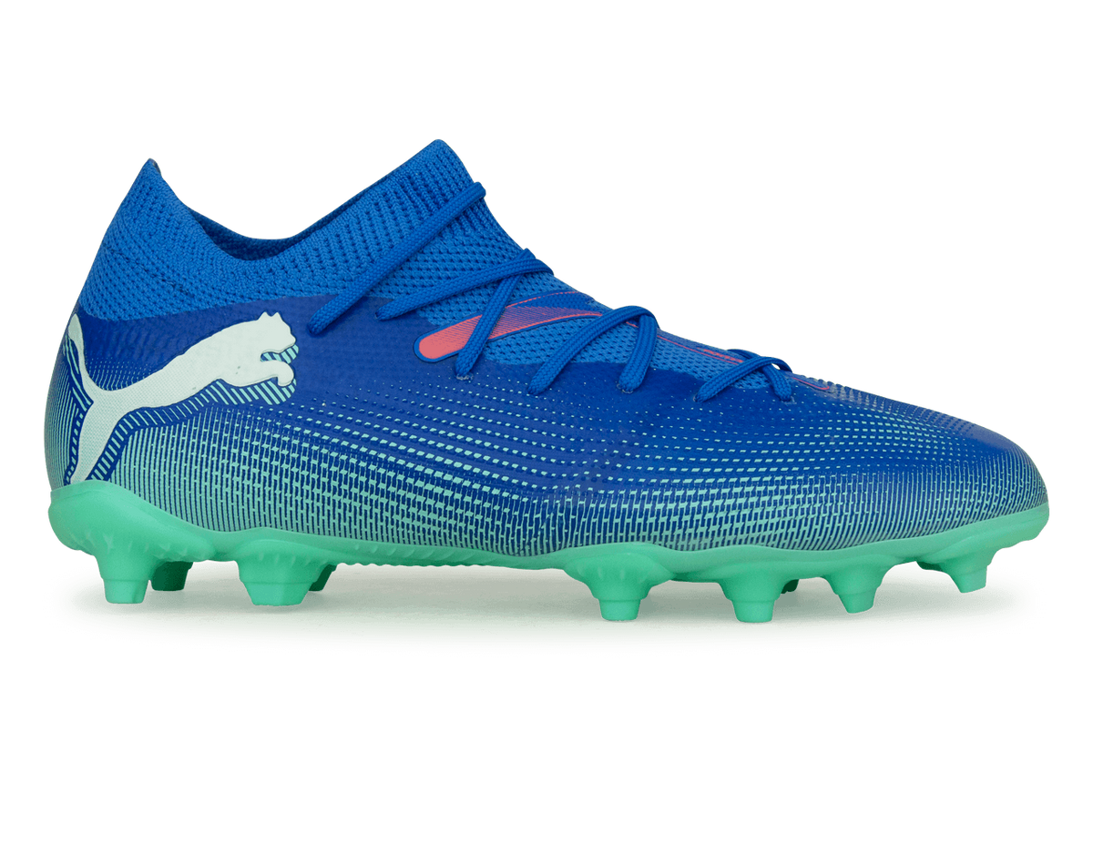 PUMA Kids Future 7 Match FG/AG Bluemazing/White – Azteca Soccer