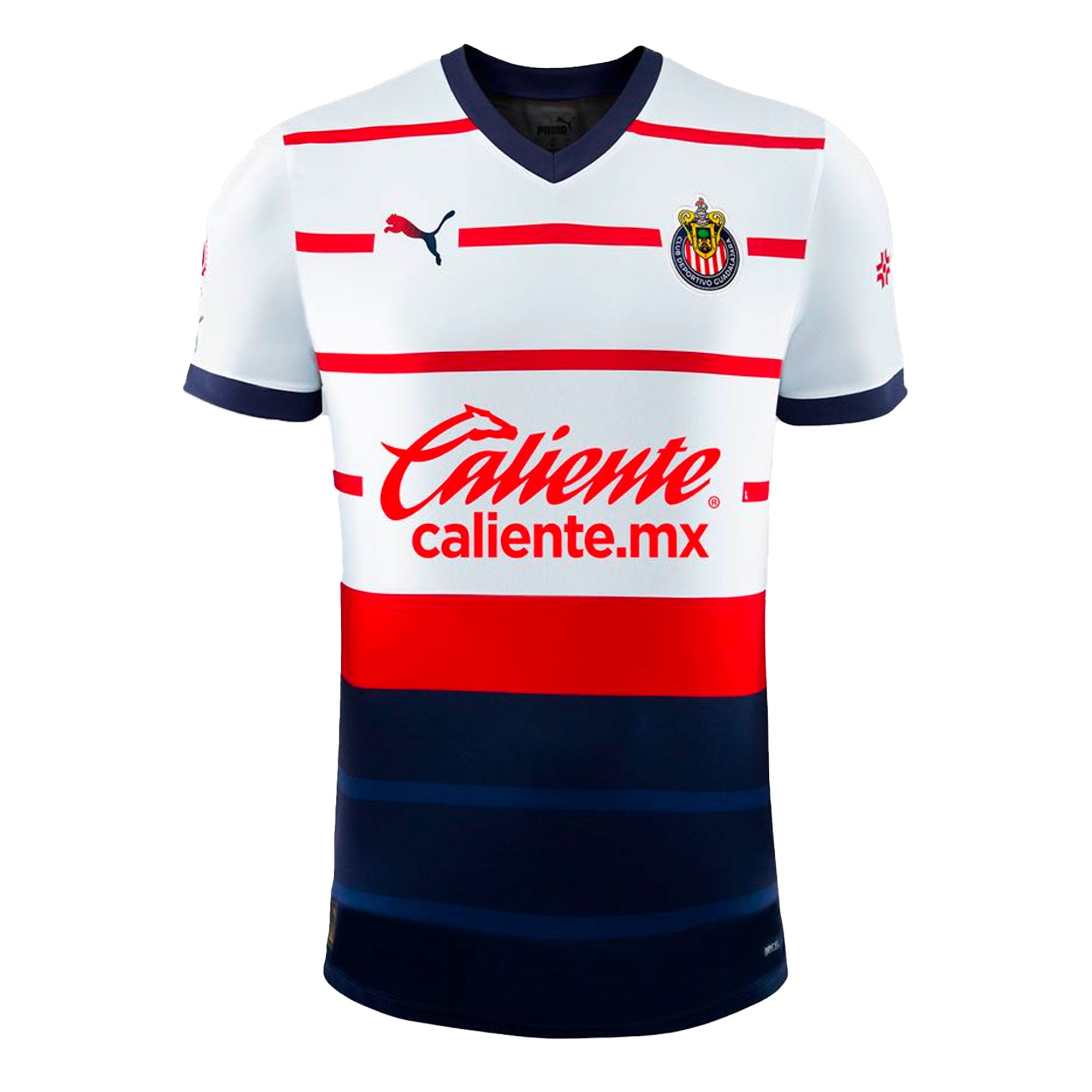 PUMA Men s Chivas De Guadalajara 2023 24 Away Jersey White Red Azteca PUMA Men s Chivas De Guadalajara 2023 24 Away Jersey White Red Azteca
