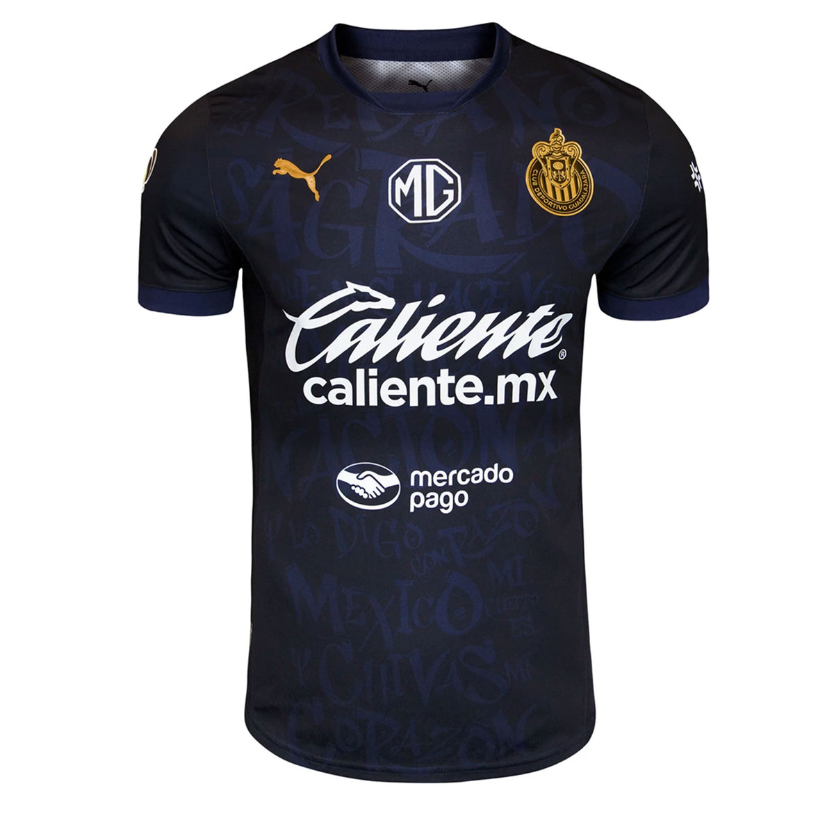 PUMA Men's Chivas De Guadalajara 2024/25 Authentic Third Jersey Navy/W ...
