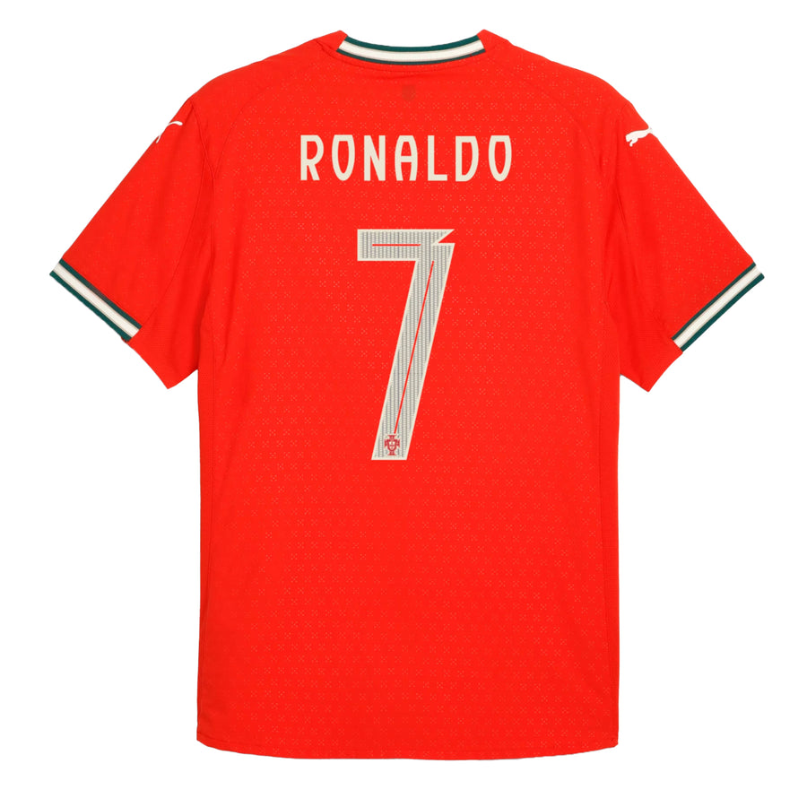 PUMA Men's Portugal 2025/26 Authentic Home Jersey w/ Ronaldo #7 Printi ...