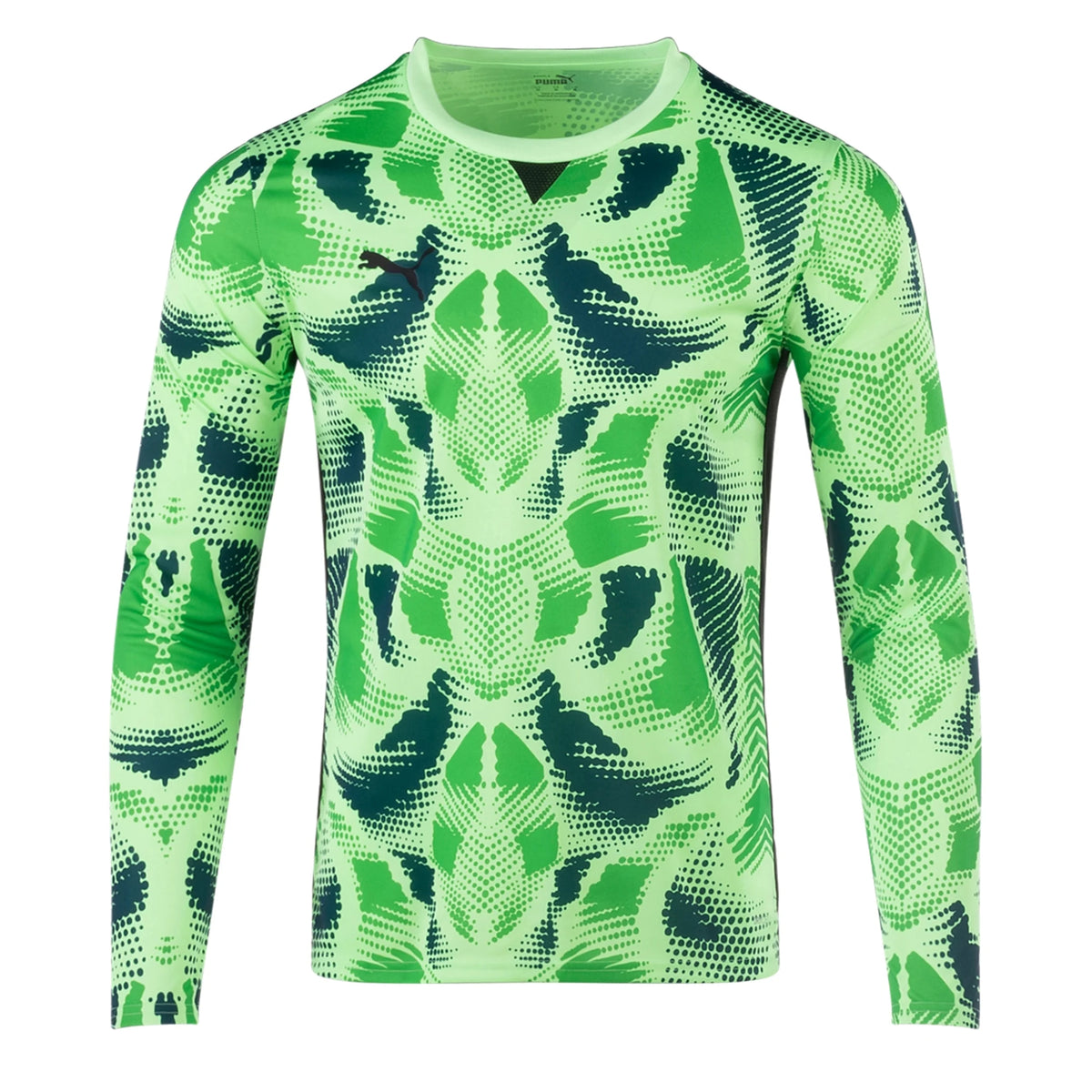 PUMA Men's Team Target Goalkeeper Long Sleeve Jersey Fizzy Lime/Black ...