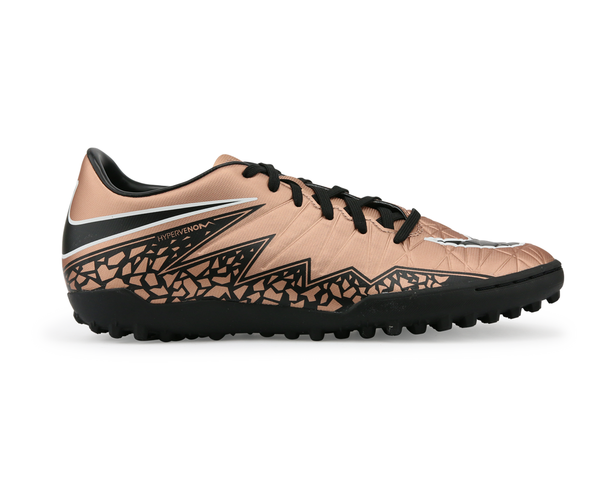 Nike Men's Hypervenom Phelon II Turf Soccer Shoes Metalic Red Bronz/Bl ...