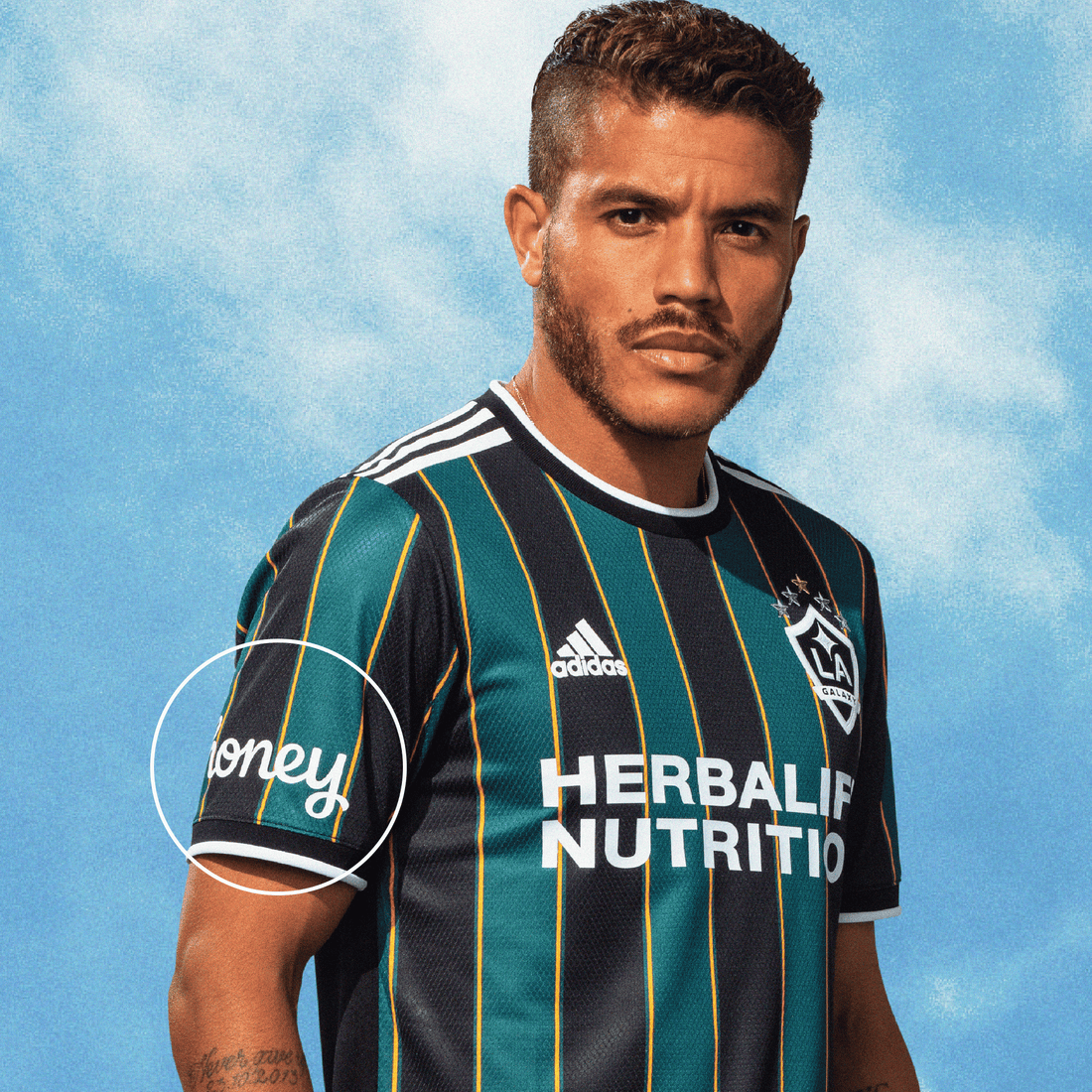 LA Galaxy 2021/23 Away Honey Patch – Azteca Soccer